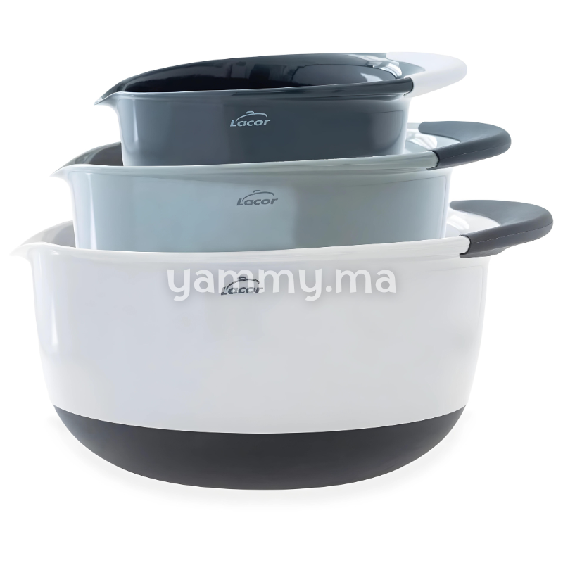SET. 3 Bols et Bassines en Polypropylene - Lacor