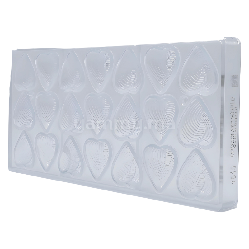 Moule Chocolat en Polycarbonate Coeur Tressé "CW1513" - Chocolate Worl