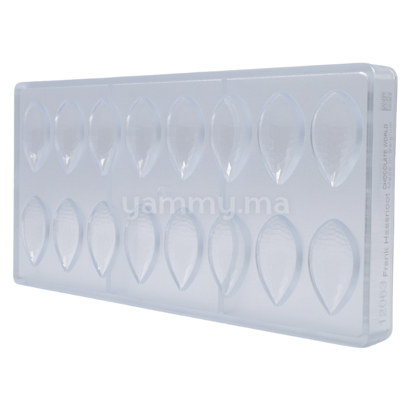 Moule à Chocolat en Polycarbonate Quenelle Facette "CW12063" 7.5gr - C