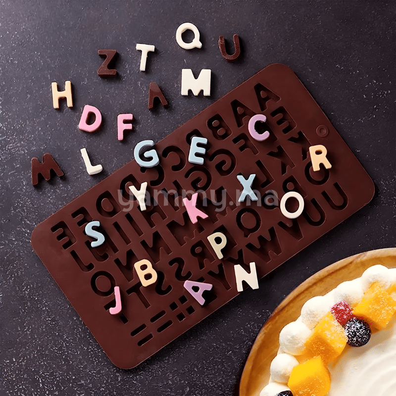Moule Silicone Mini Alphabet à Chocolat – Yammy Patiss︱Ingrédients ...